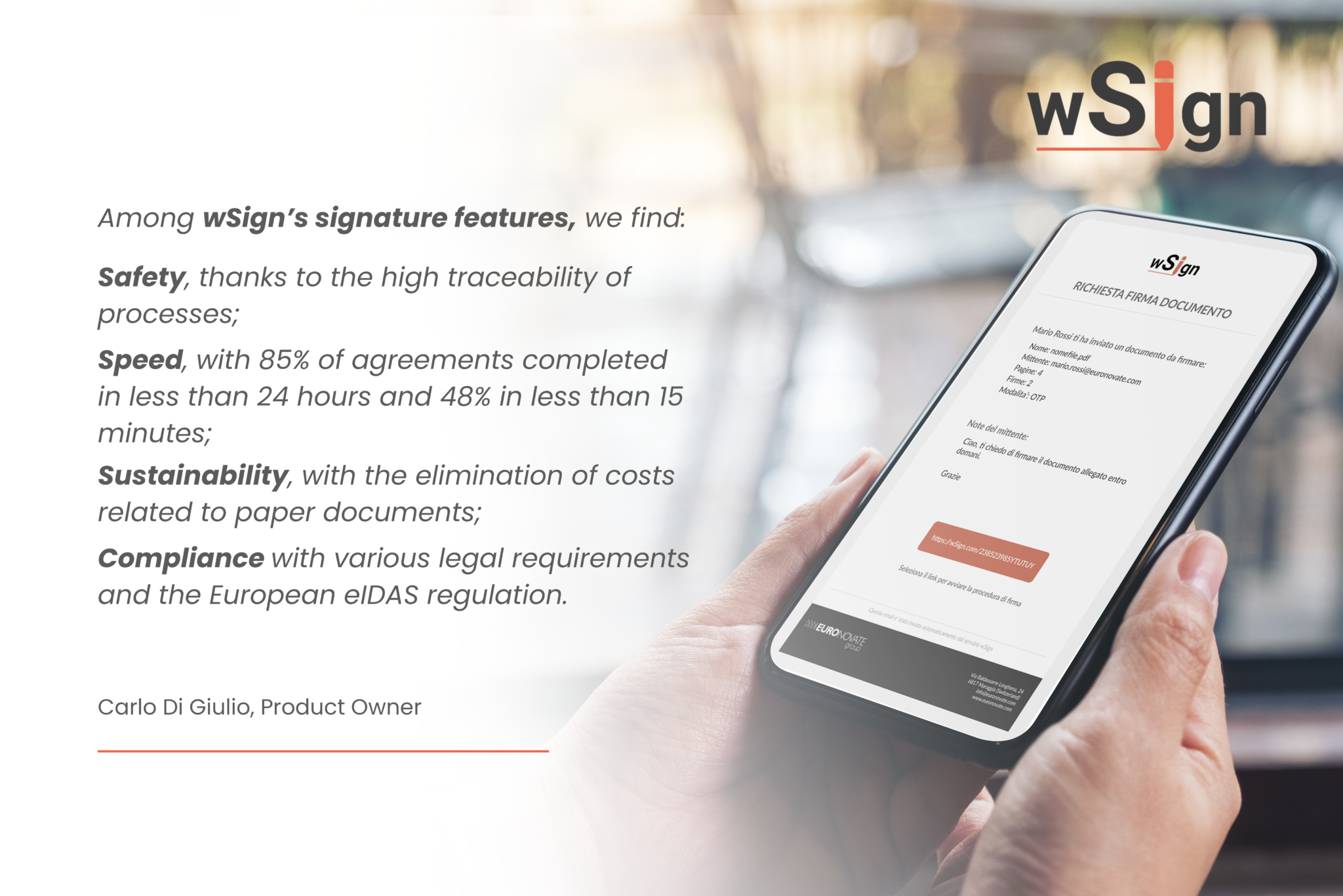 Electronic signature, interview with Carlo Di Giulio